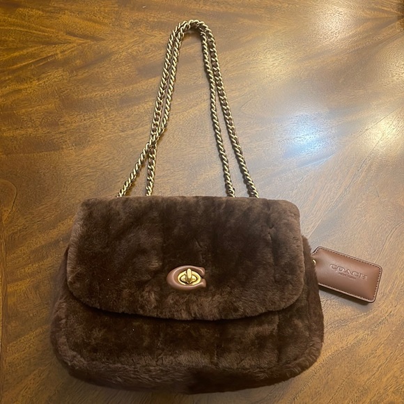 Coach | Bags | Coach Shearling Madison Bag Brown | Poshmark